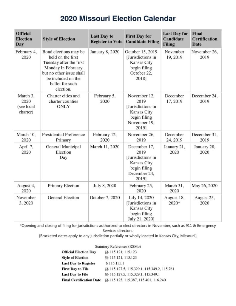 Upcoming Elections – Vernon County, Missouri